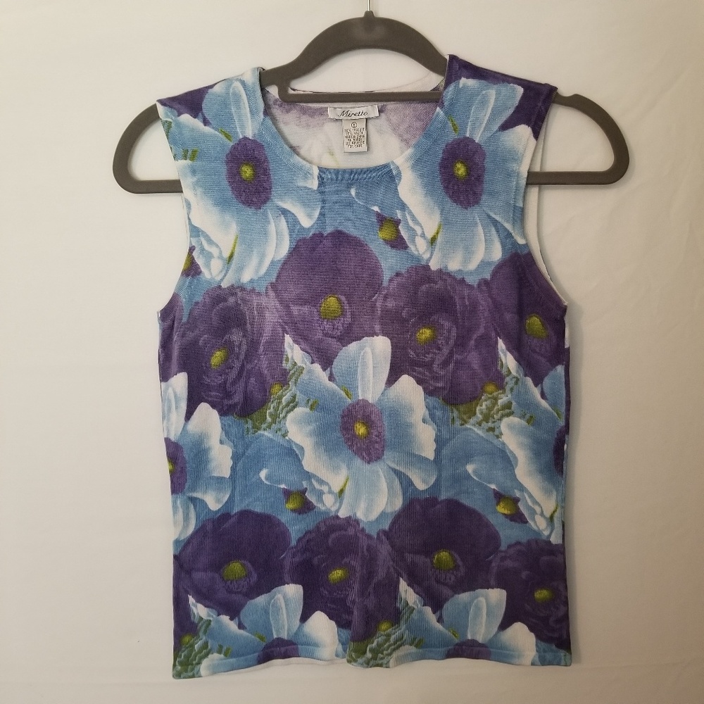 70 Vintage Mirette Cardigan/Tank Top Combo Sz S - Gem